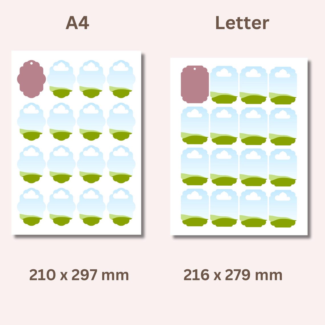 Printable Tag Frames, Easy Drag & Drop Template, Canva Frames, Tag ...