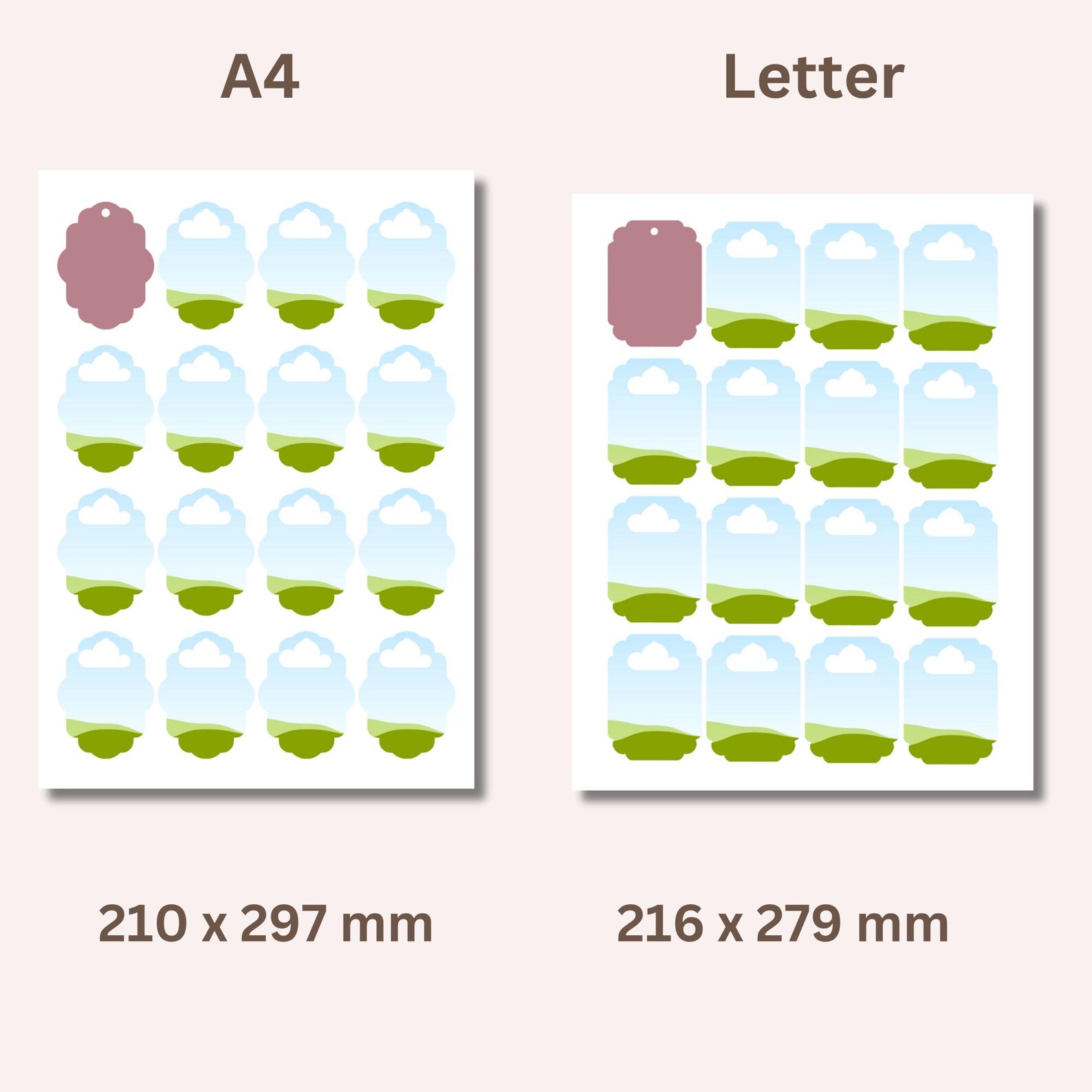 Printable Tag Frames, Easy Drag & Drop Template, Canva Frames, Tag ...