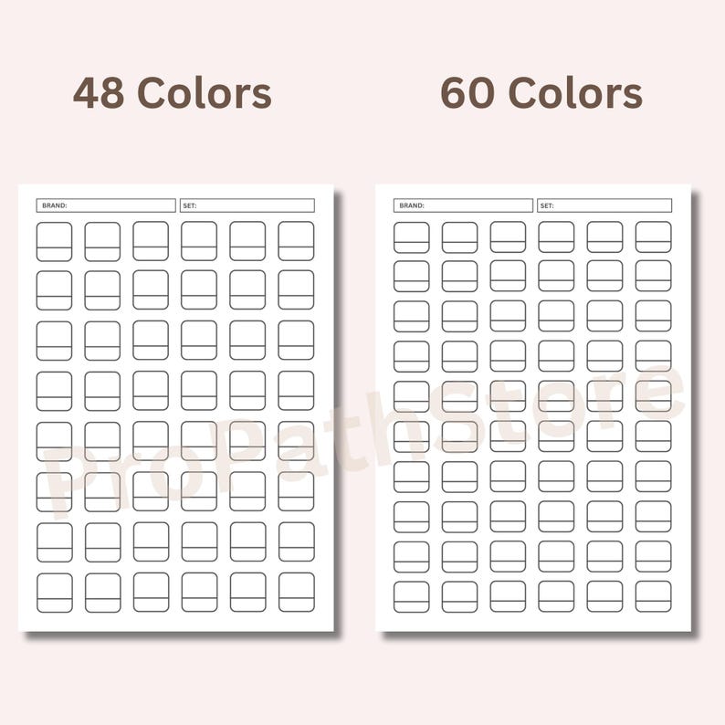 Alcohol Marker Swatch Chart: Printable Color Test (digital Download) - Etsy