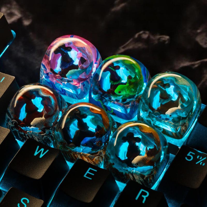 Koi Fish Resin Keycap - Etsy