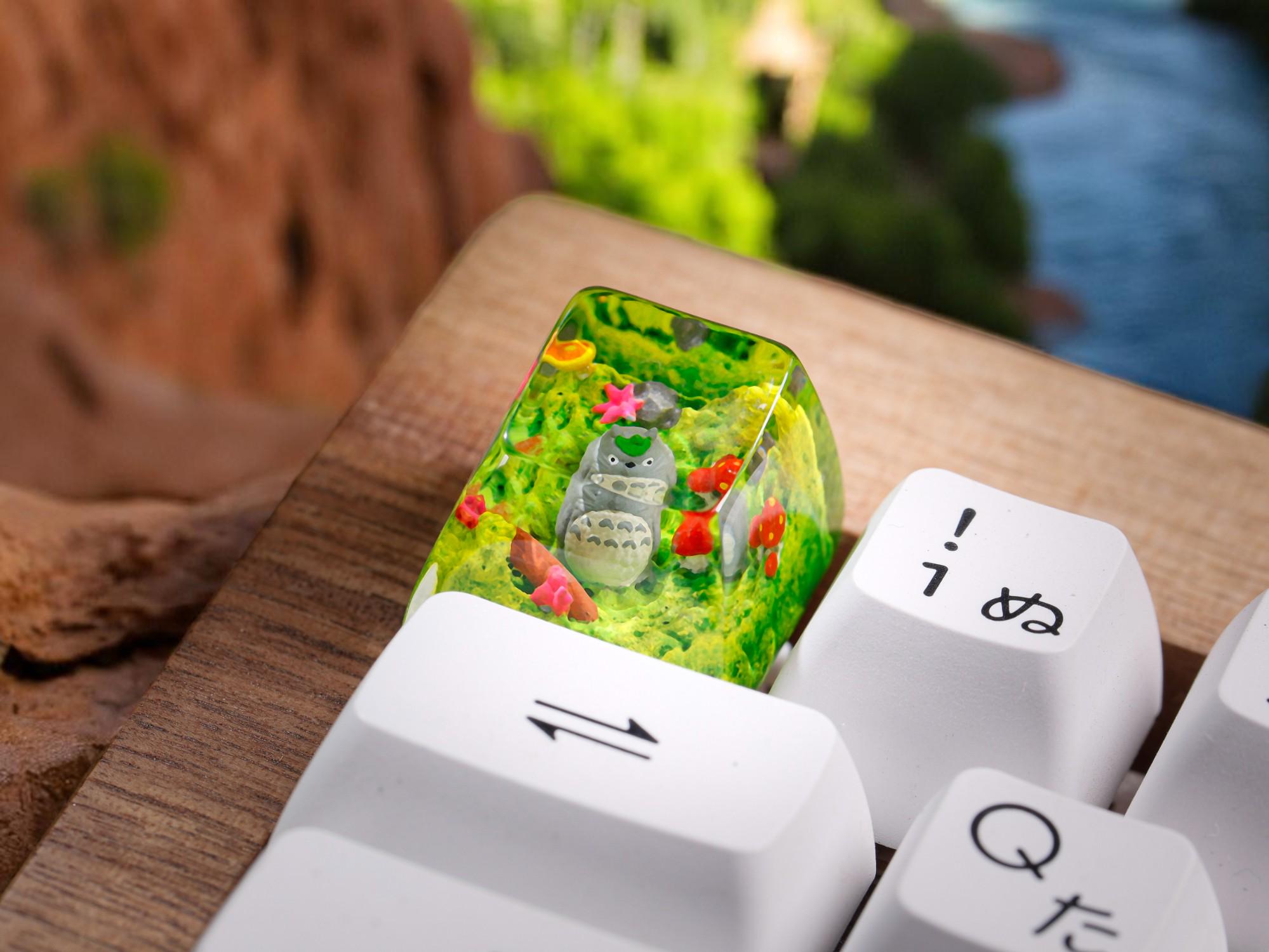 Keyboard Totoro Artisan Keycap for MX Style Mechanical Keyboard ...