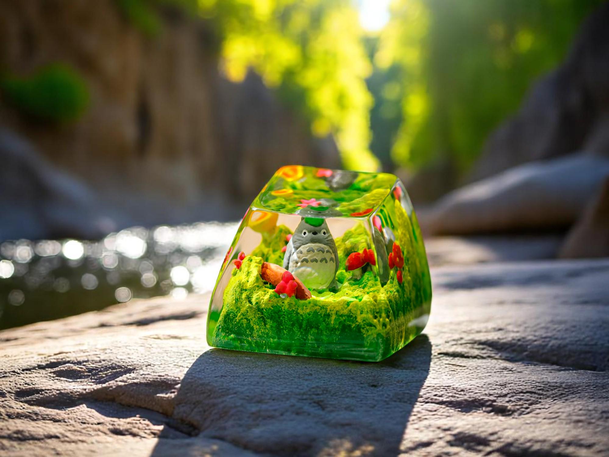 Keyboard Totoro Artisan Keycap for MX Style Mechanical Keyboard ...