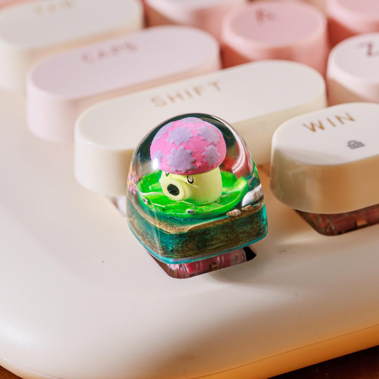 Sunflower Plants Artisan Keycap, Zombie Custom Resin Keycap for Him ...