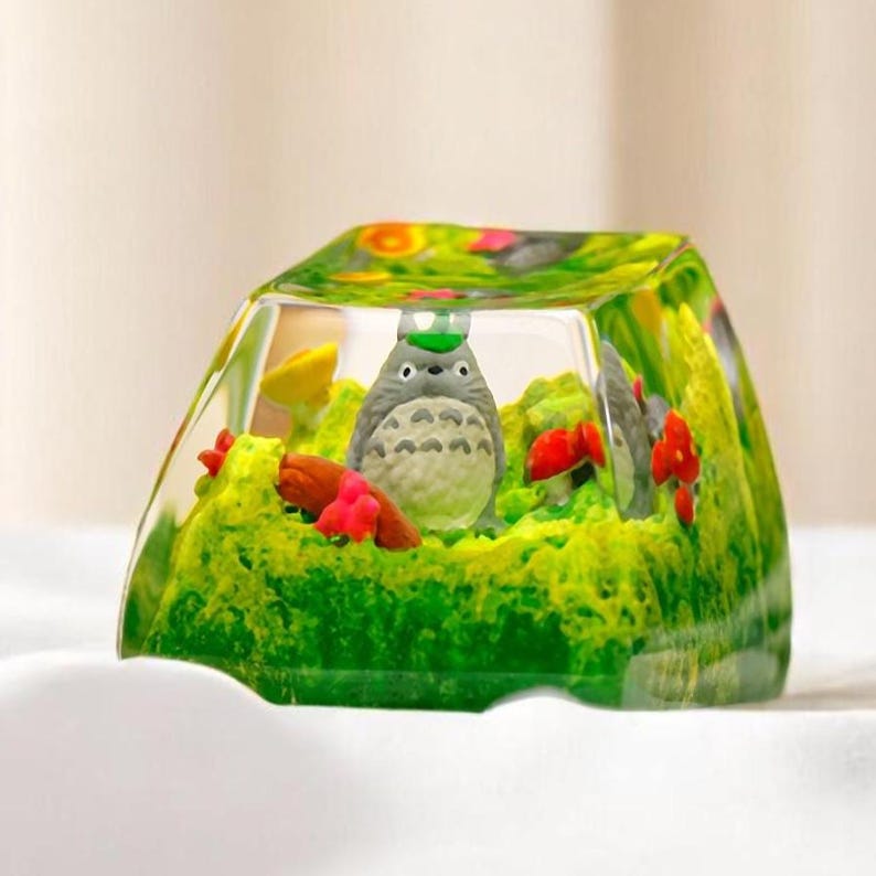 Keyboard Totoro Artisan Keycap for MX Style Mechanical Switches Gaming ...