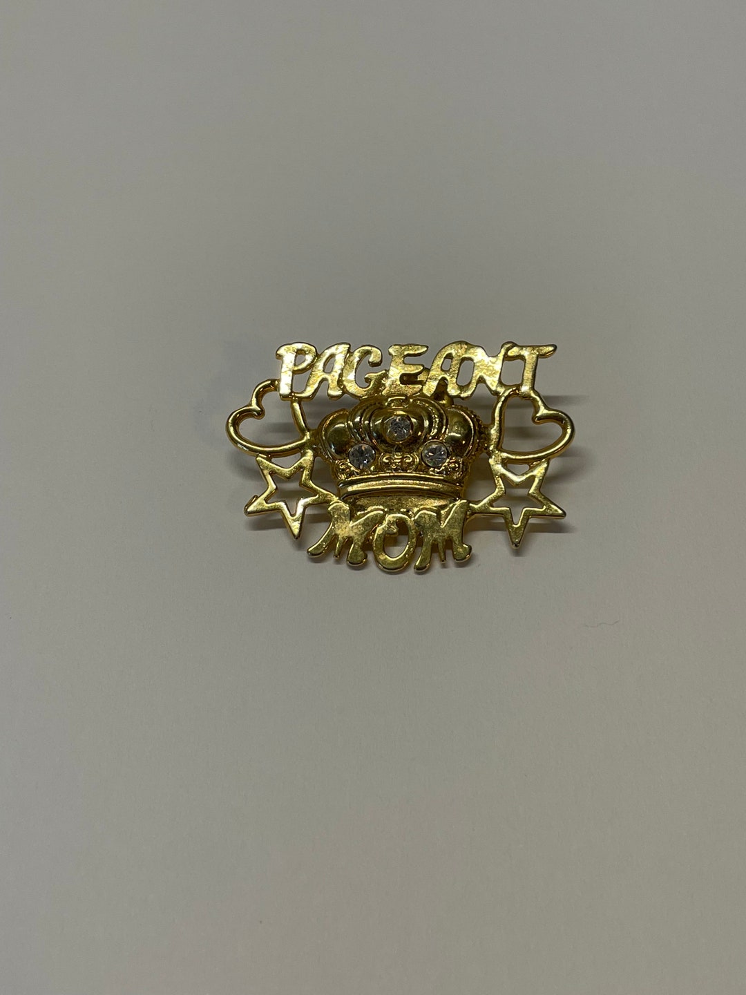 Pageant Mom Crown Gold Tone Lapel Pin - Etsy