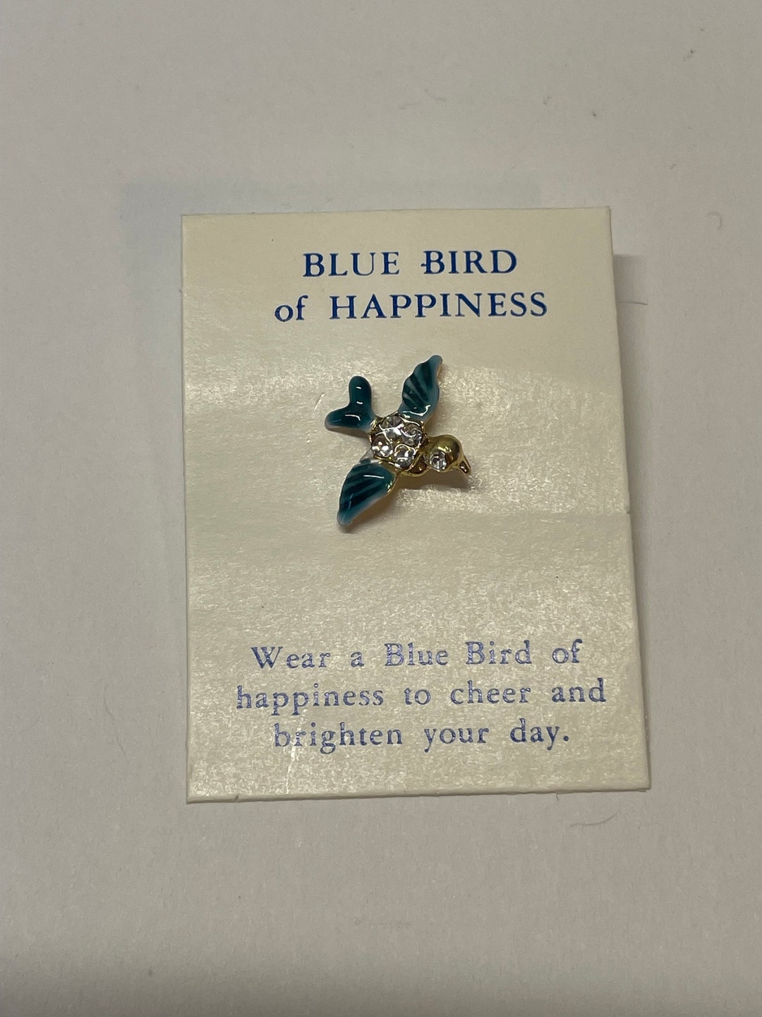 Vintage Blue Birds of Happiness Collectible Pin - Etsy