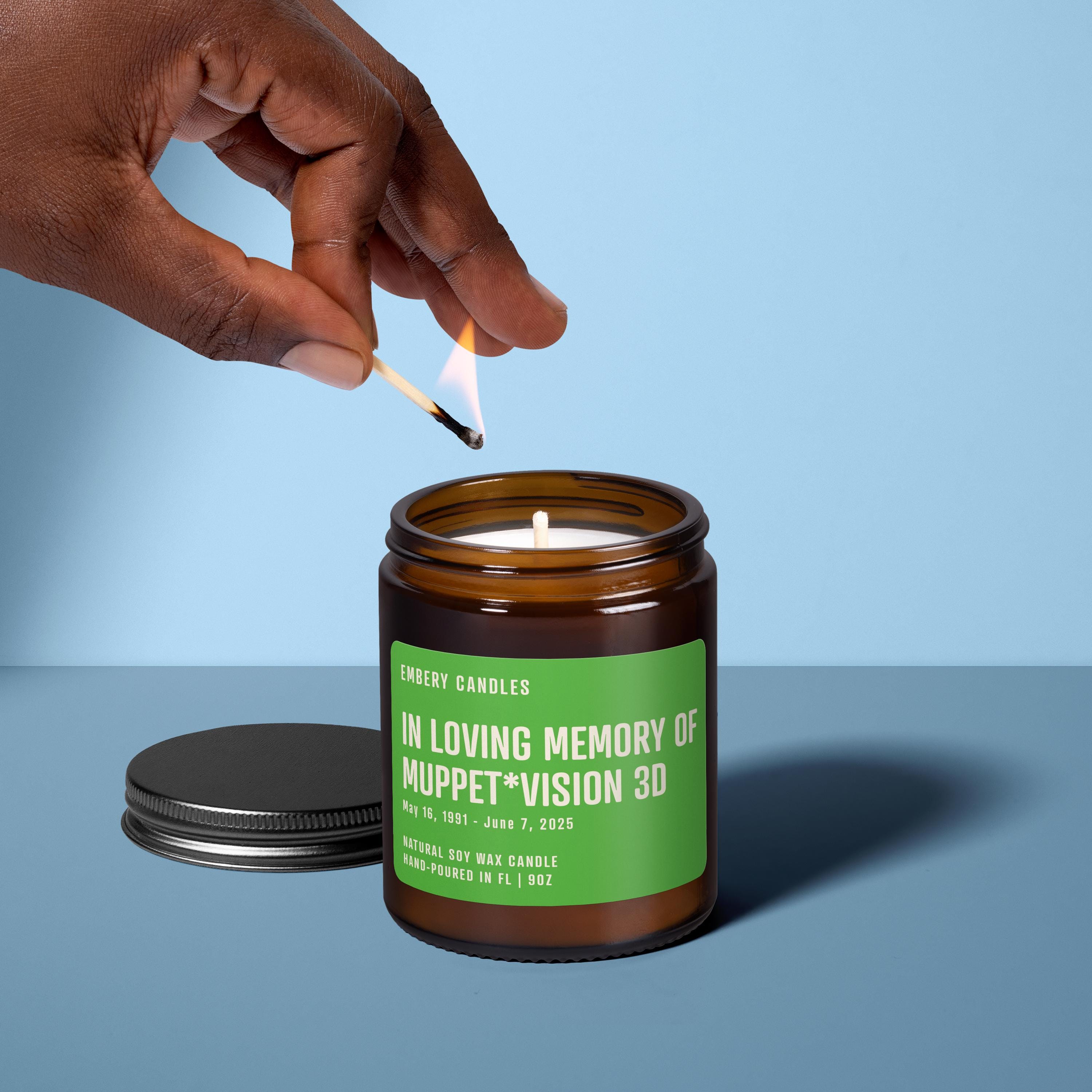 In Loving Memory of Muppet*vision 3D | Soy Candle | Handpoured Natural ...