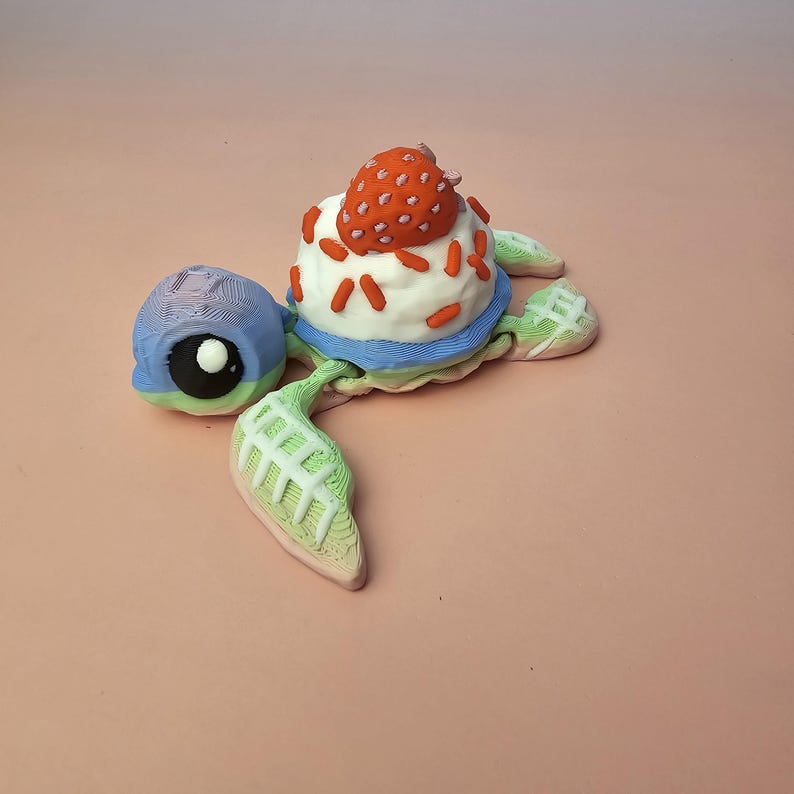 Cute Turtle 3D Printed Articulated Cute Turtle Turtle Flexi Turtle ...