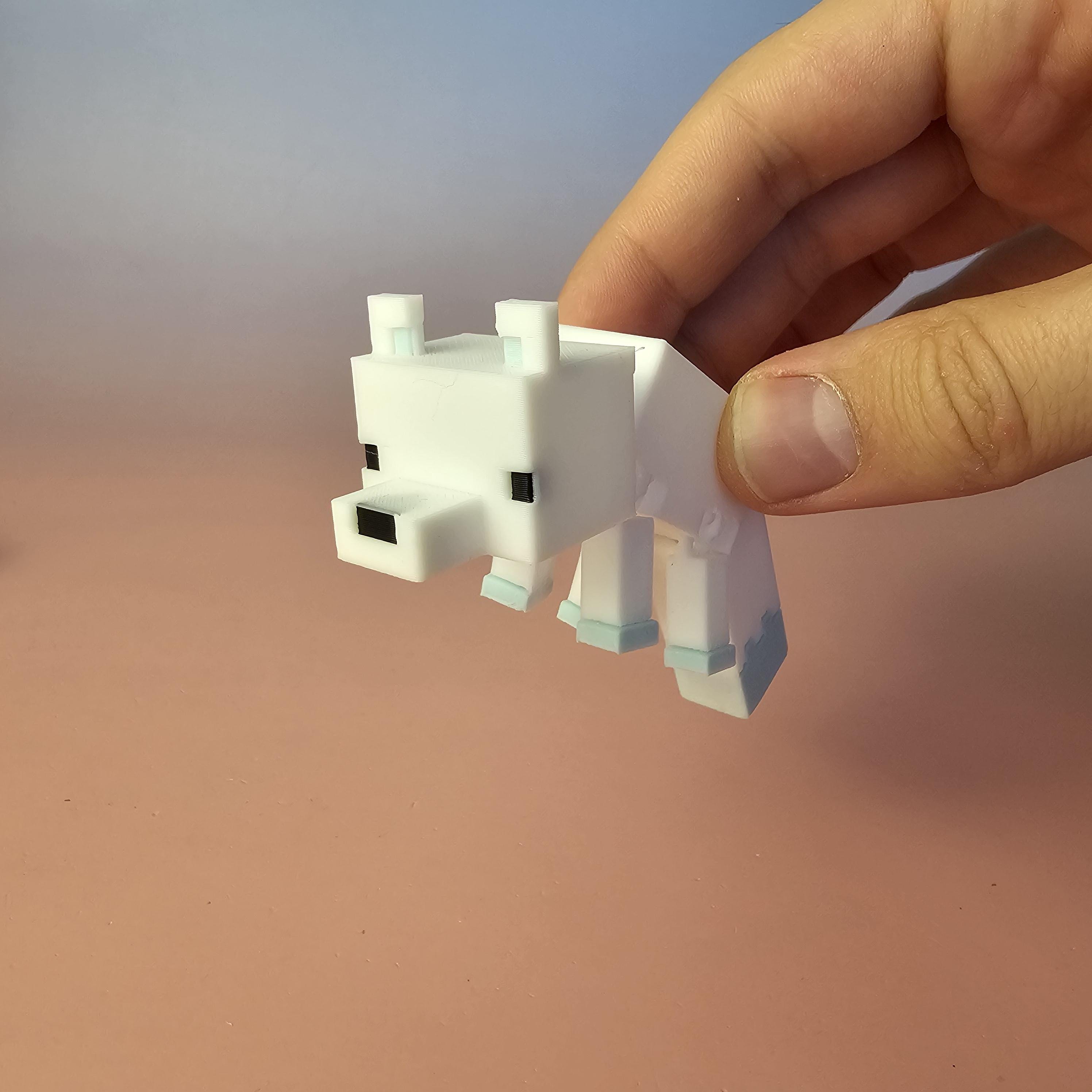 Snow Fox Minecraft 3D Printed | Snow Fox | White Snow Fox | Minecraft ...