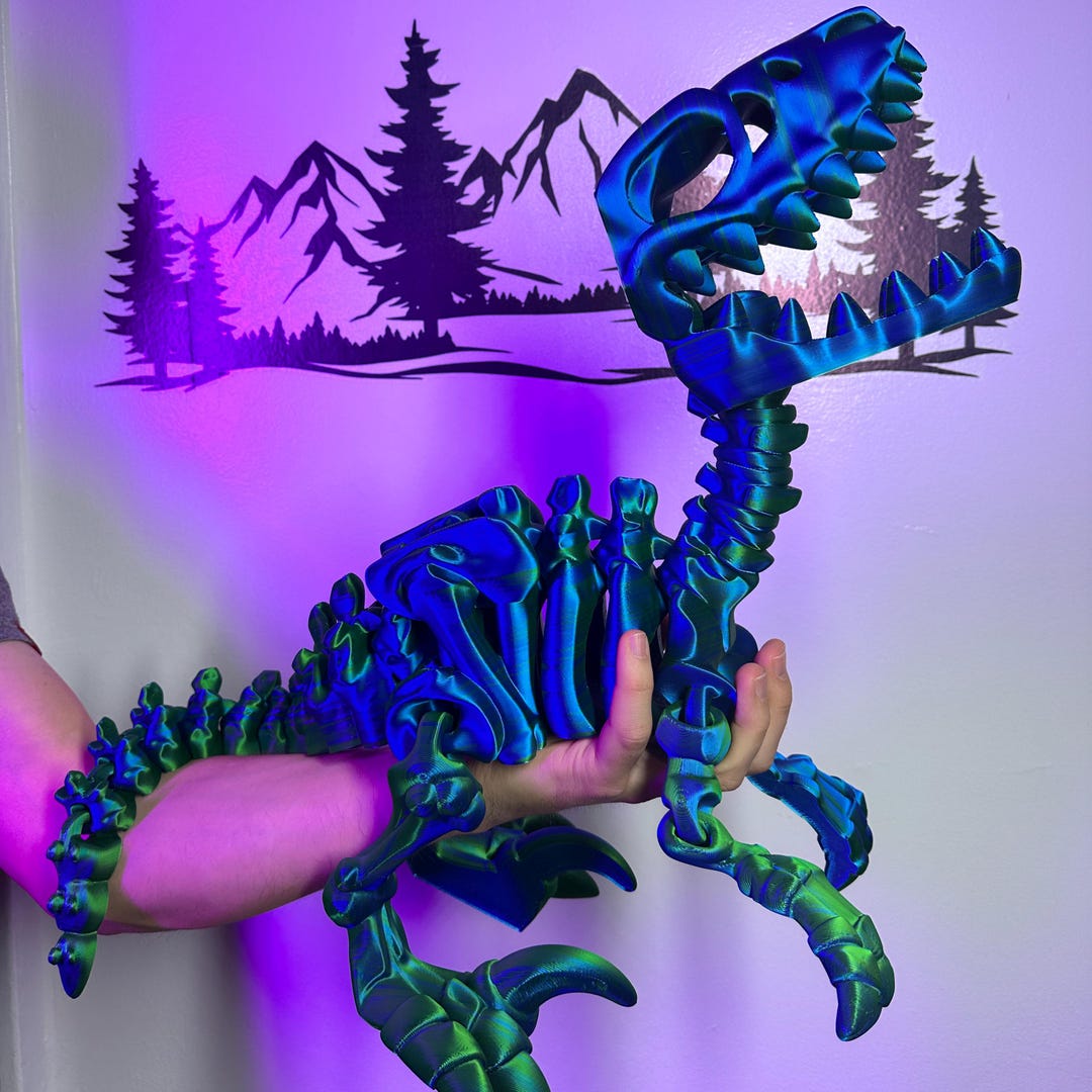 Giant Raptor 3D Printed | 27 Inch Articulated Dinosaur Toy - Etsy