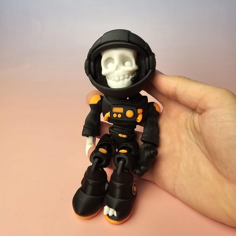 Flexi Factory Skeleton Astronaut | 3D Printed Fidget Desk Toy - Etsy
