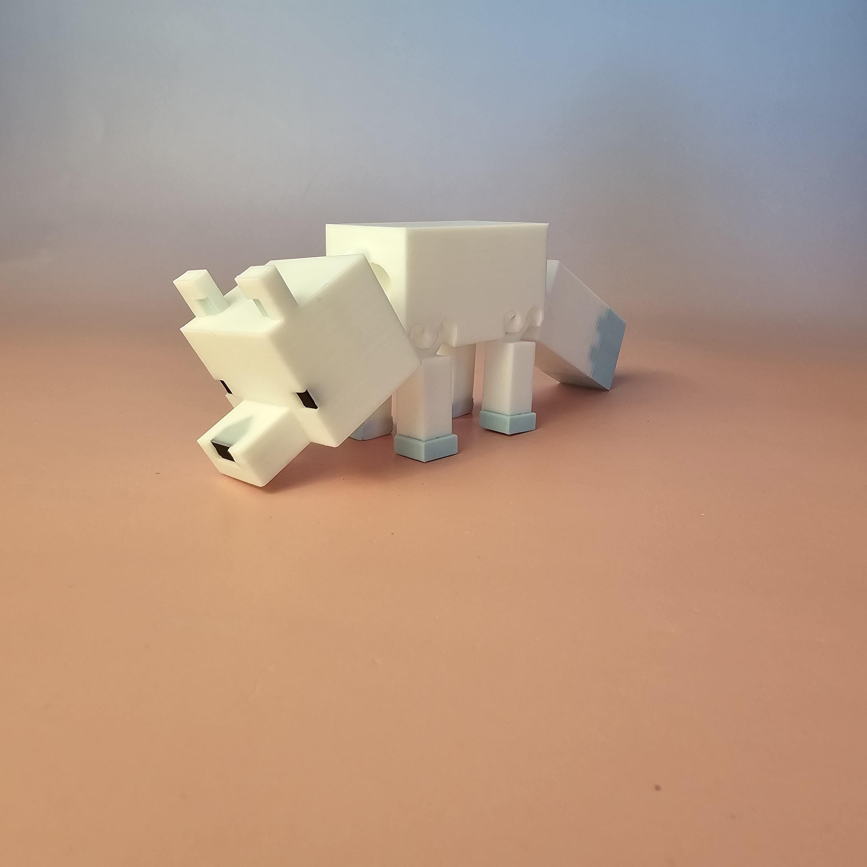 Snow Fox Minecraft 3D Printed | Snow Fox | White Snow Fox | Minecraft ...