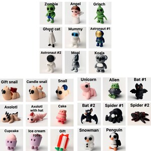 Mini Flexi Animals 3D Printed | Sensory Desk Toy - Etsy