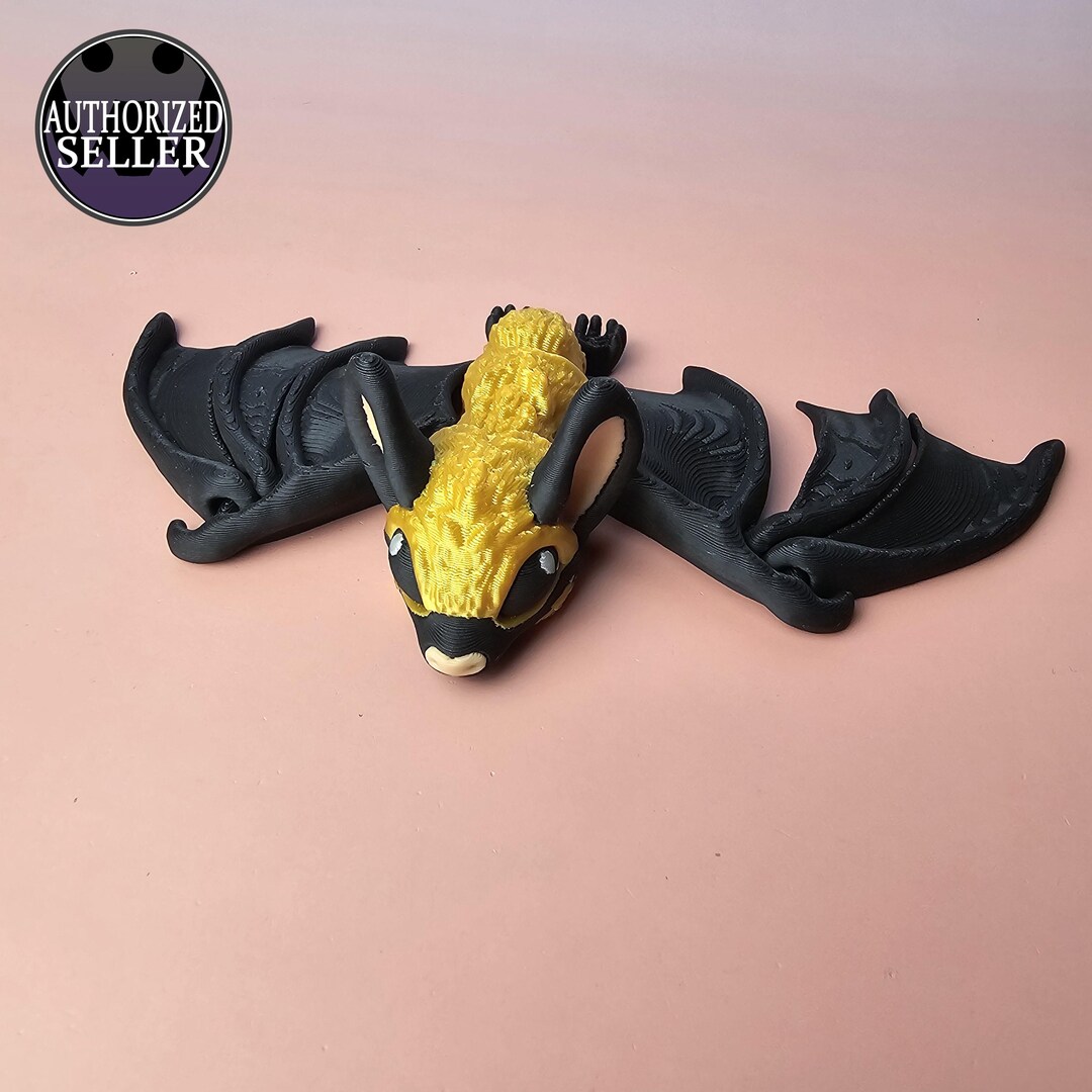 3D Printed Articulated Bat | Cinderwing3d Flexi Fidget Toy - Etsy