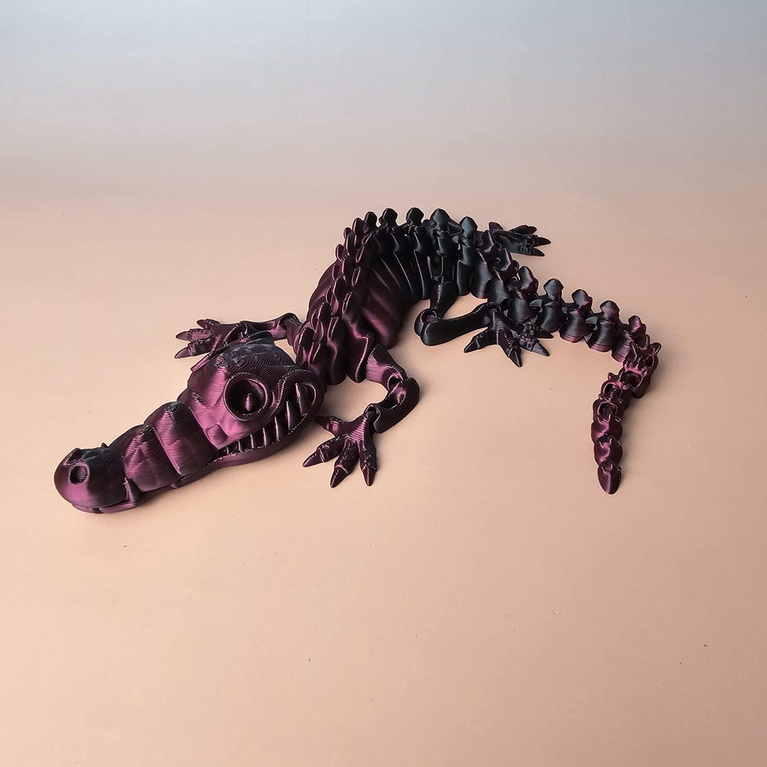 3D Printed Flexi Alligator Skeleton | Fidget Desk Toy - Etsy