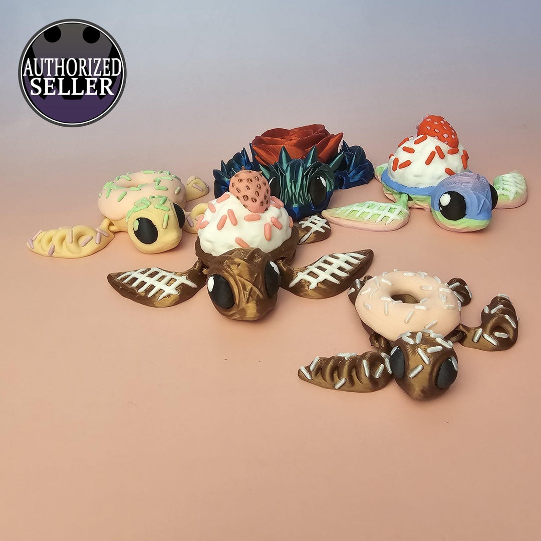 Cute Turtle 3D Printed Articulated Cute Turtle Turtle Flexi Turtle ...