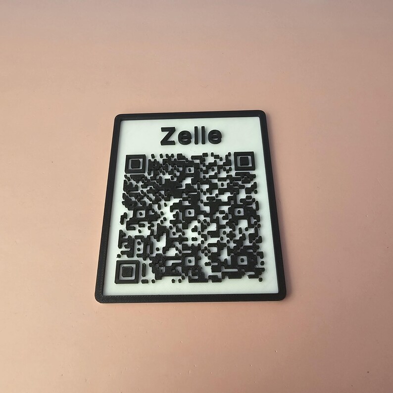3D Printed QR Code Stand | Venmo, Zelle Payment Display - Etsy