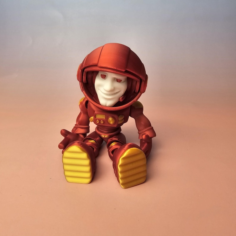 Flexi Factory Skeleton Astronaut | 3D Printed Fidget Desk Toy - Etsy