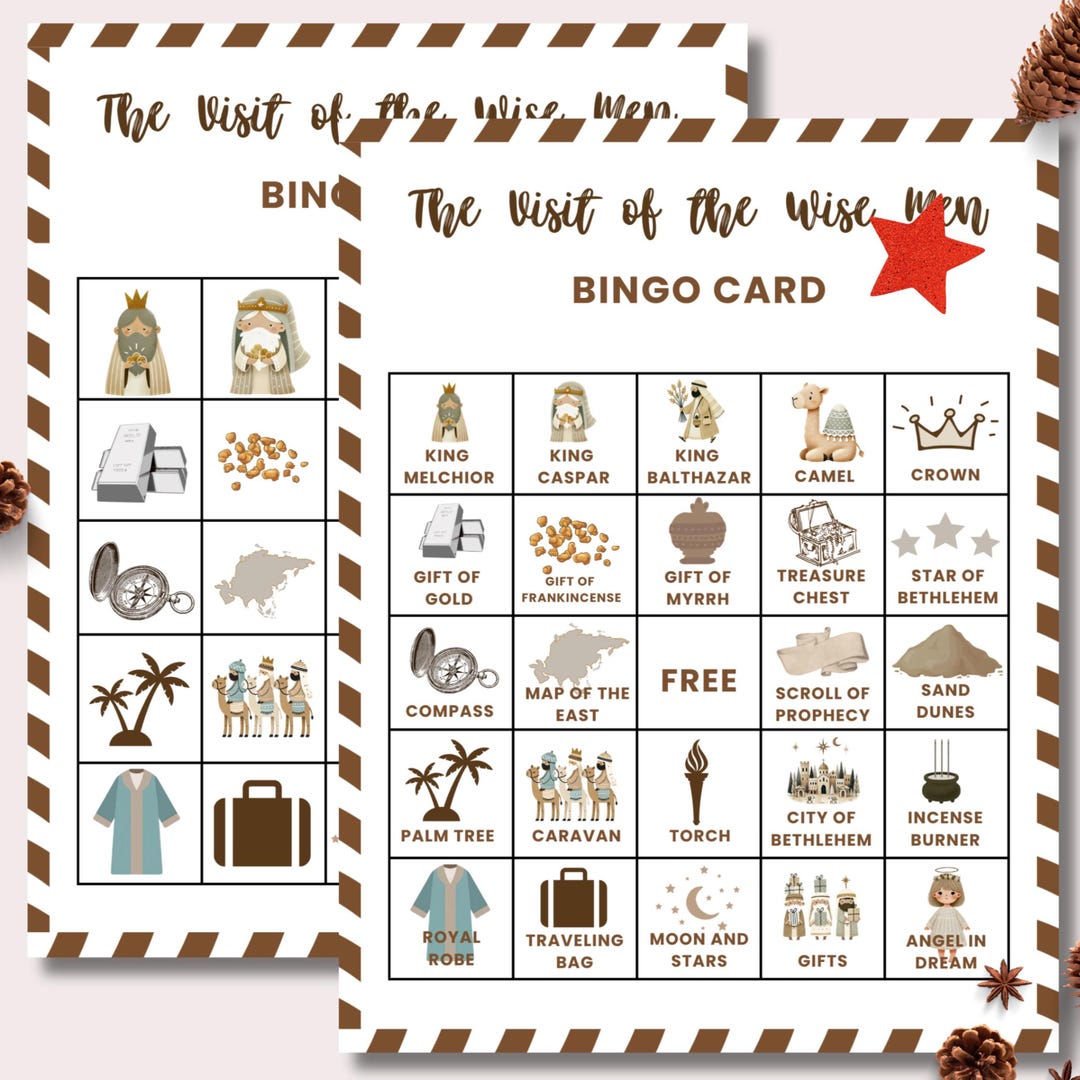 Wise Men Bingo Game | Nativity Christmas Activity (canva Template + PDF ...