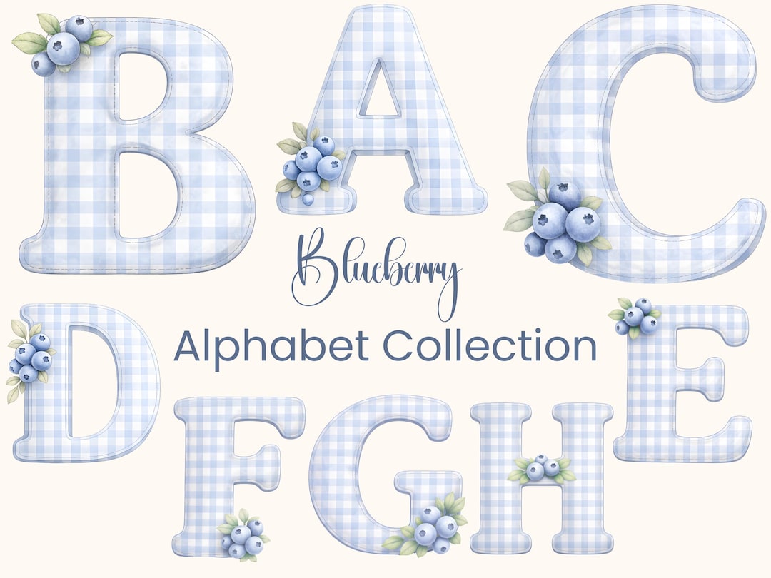 Berry First Blueberry Alphabet (commercial Clipart) - Etsy UK