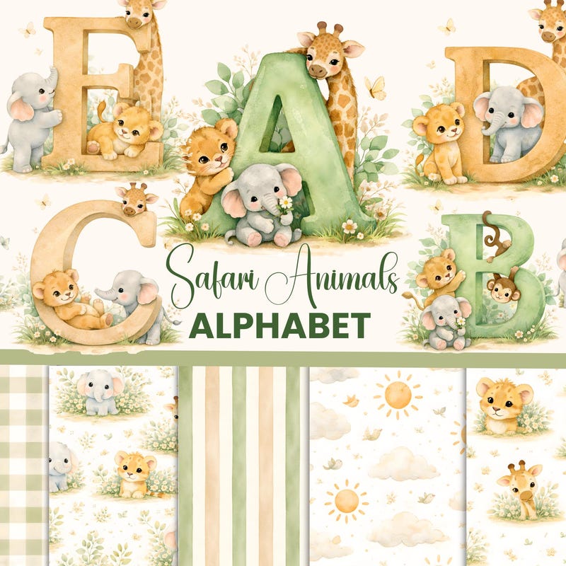 Safari Letters - Etsy