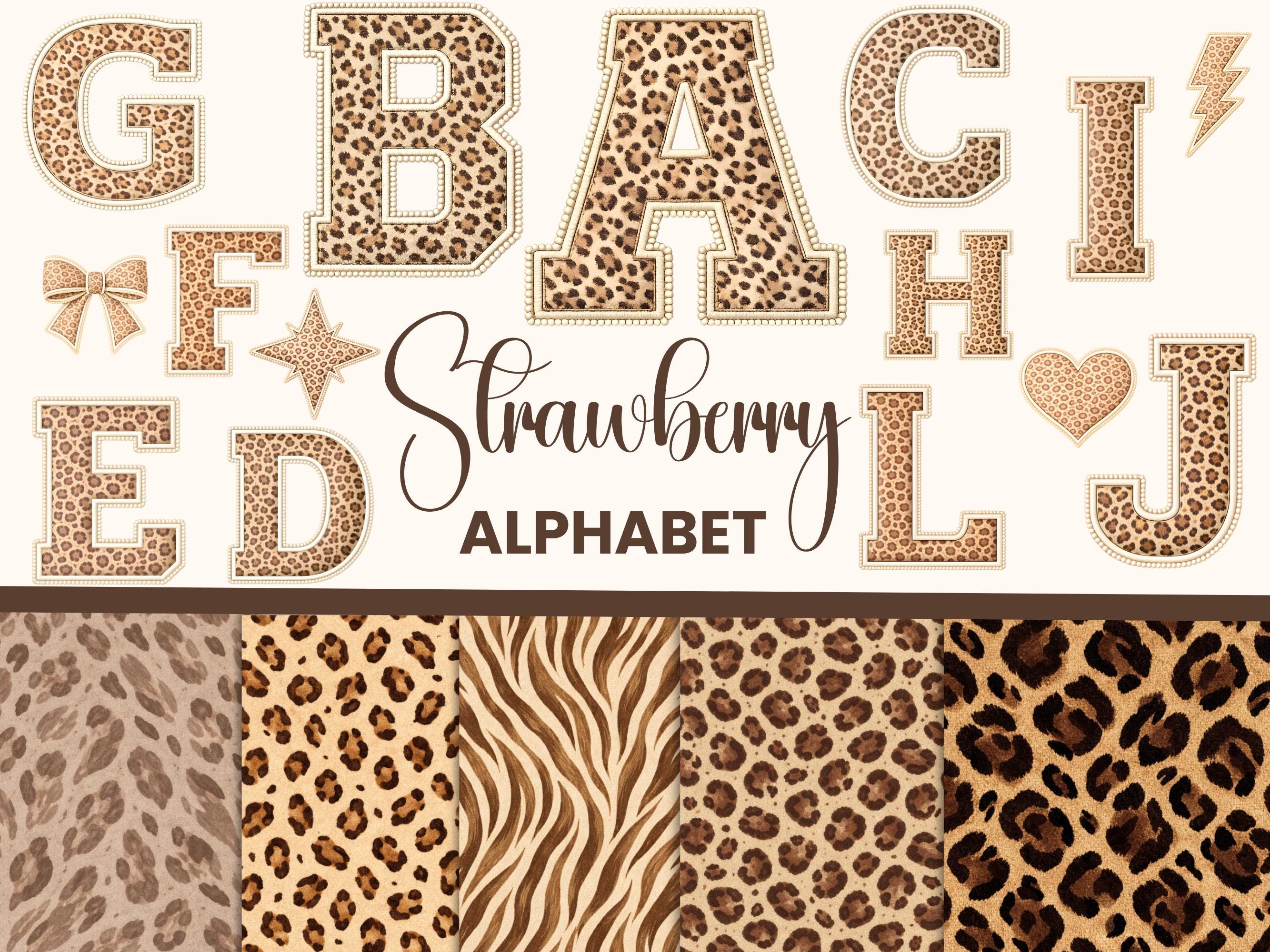 Leopard Doodle Letters Alphabet PNG Bundle (commercial Use) - Etsy