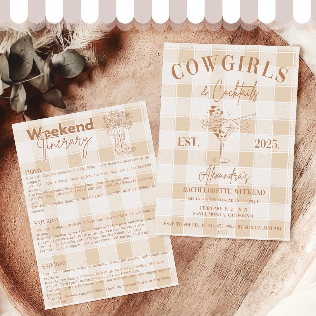Cowgirls and Cocktails Bachelorette Invite, Editable Cowgirl Party ...
