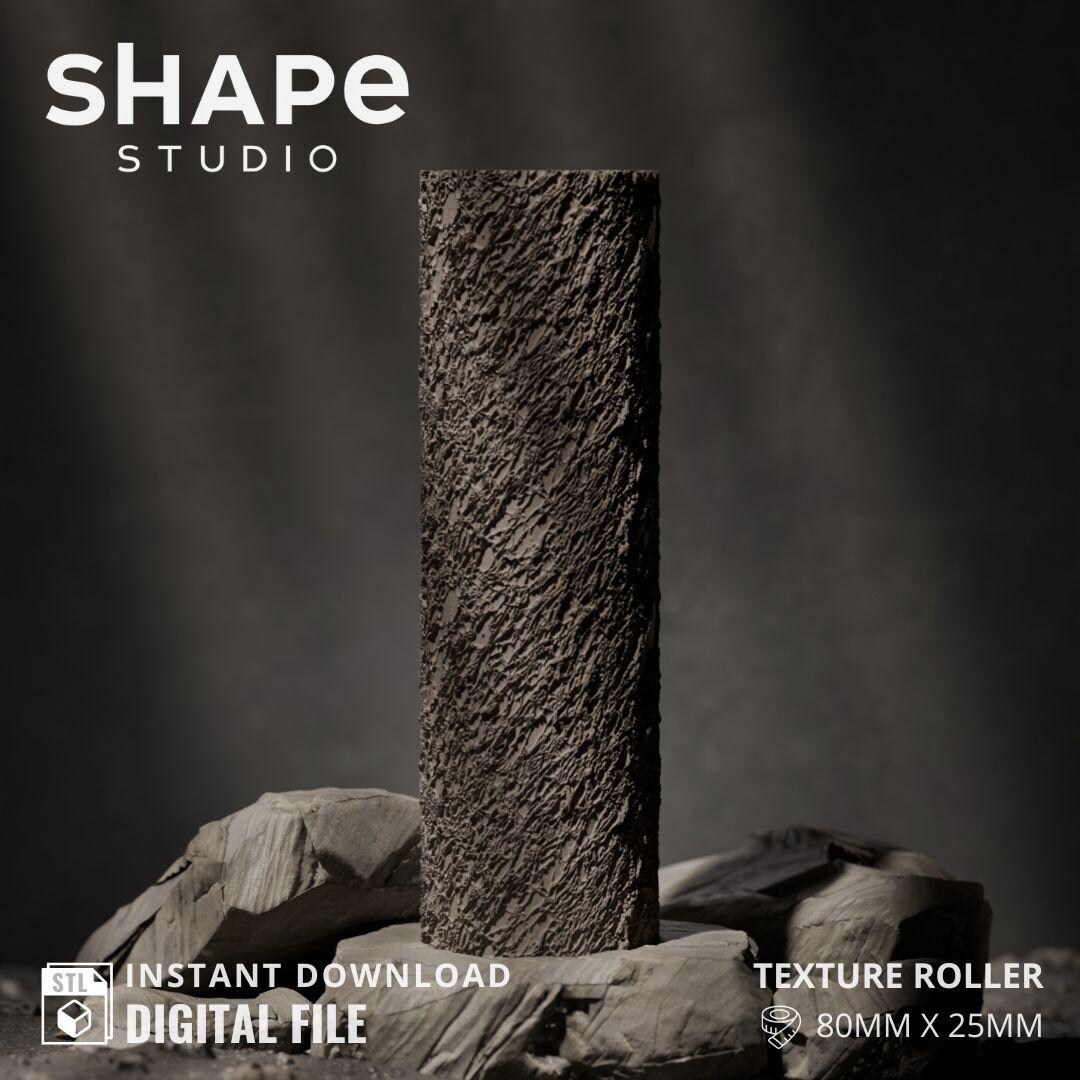 Stone Texture Roller: Polymer Clay 3D Print STL (digital File) - Etsy