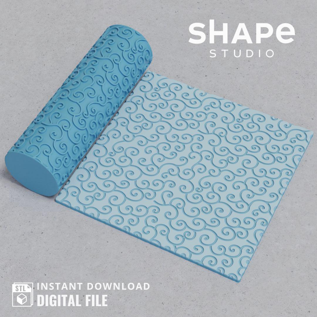 Filigree Texture | Polymer Clay Seamless Texture Roller | Digital File ...