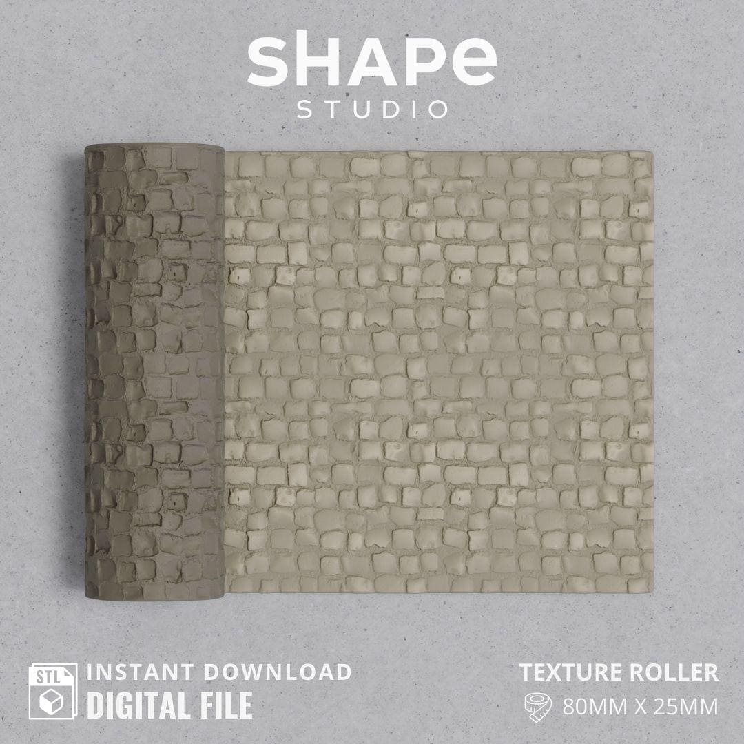 Cobblestone Texture Roller for Polymer Clay | Stone Path Embossing ...