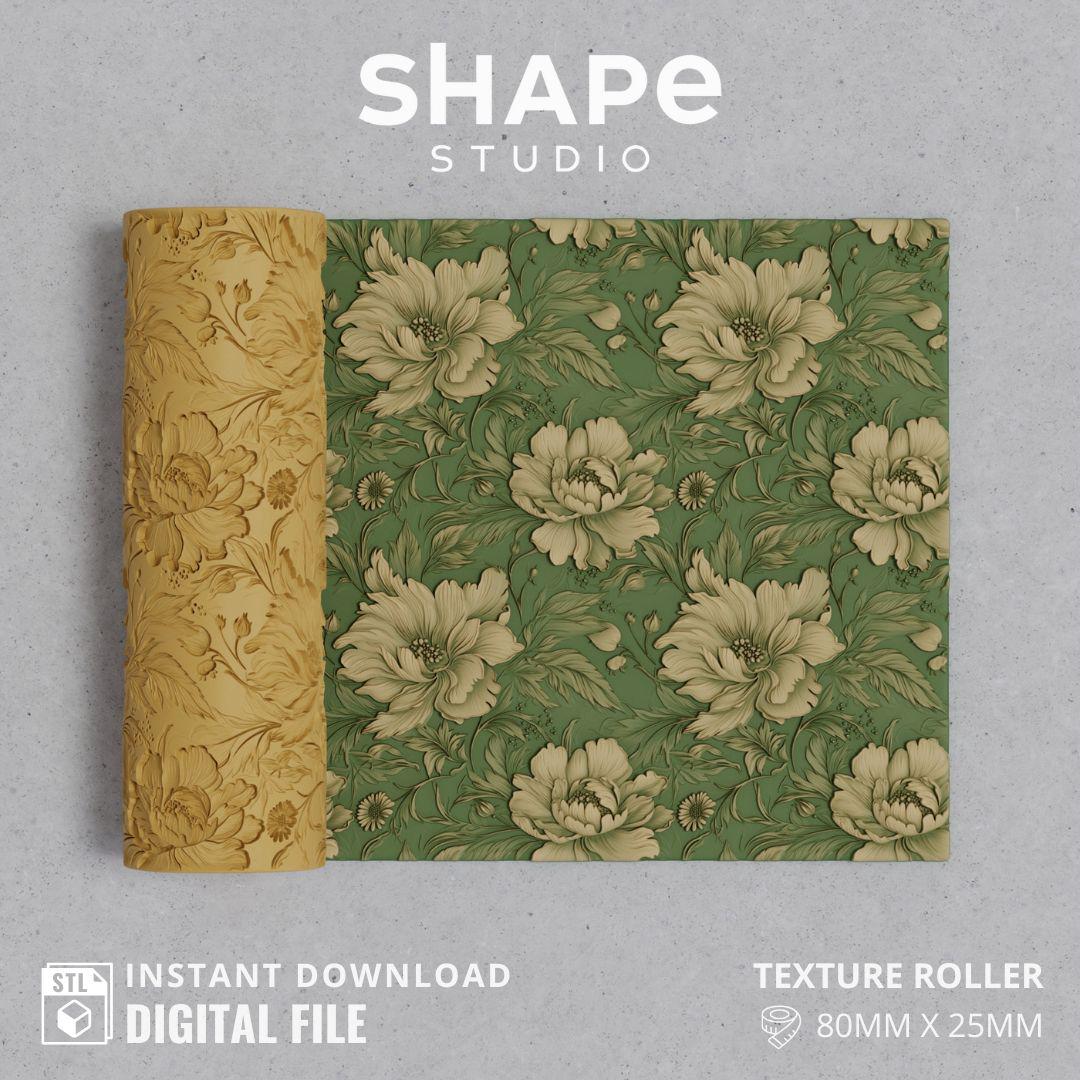 Floral Texture Roller STL: 3D Print Polymer Clay Tool (digital File) - Etsy