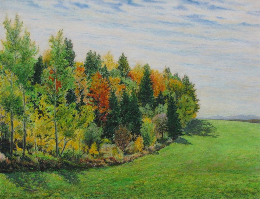 Large Painting, Oil Pastel Painting, Original Painting, Fall Painting ...