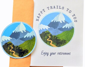 Happy Trails Greeting Card - Etsy