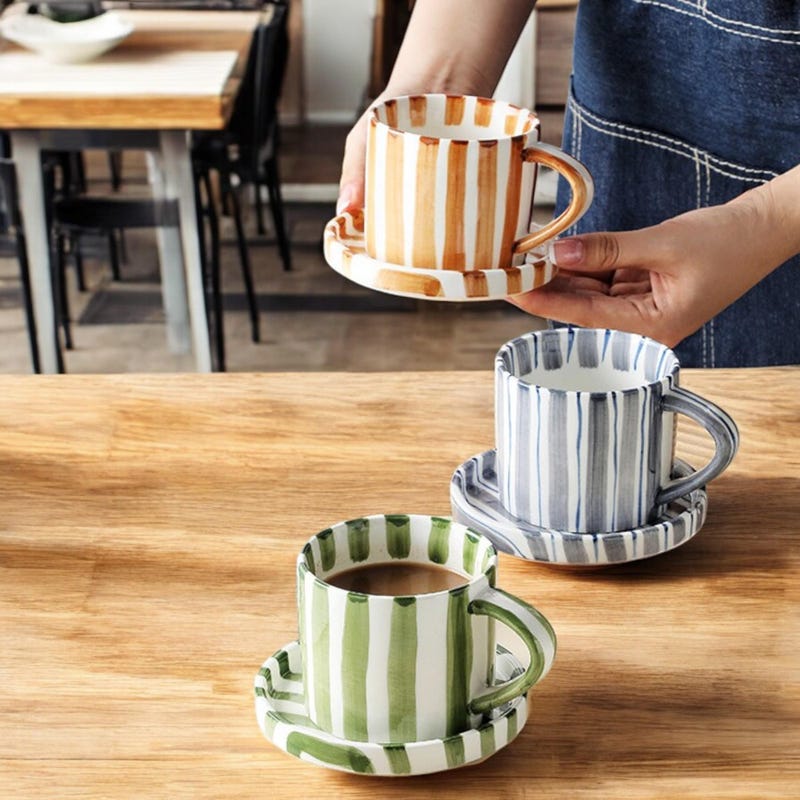 Striped Mugs - Etsy UK