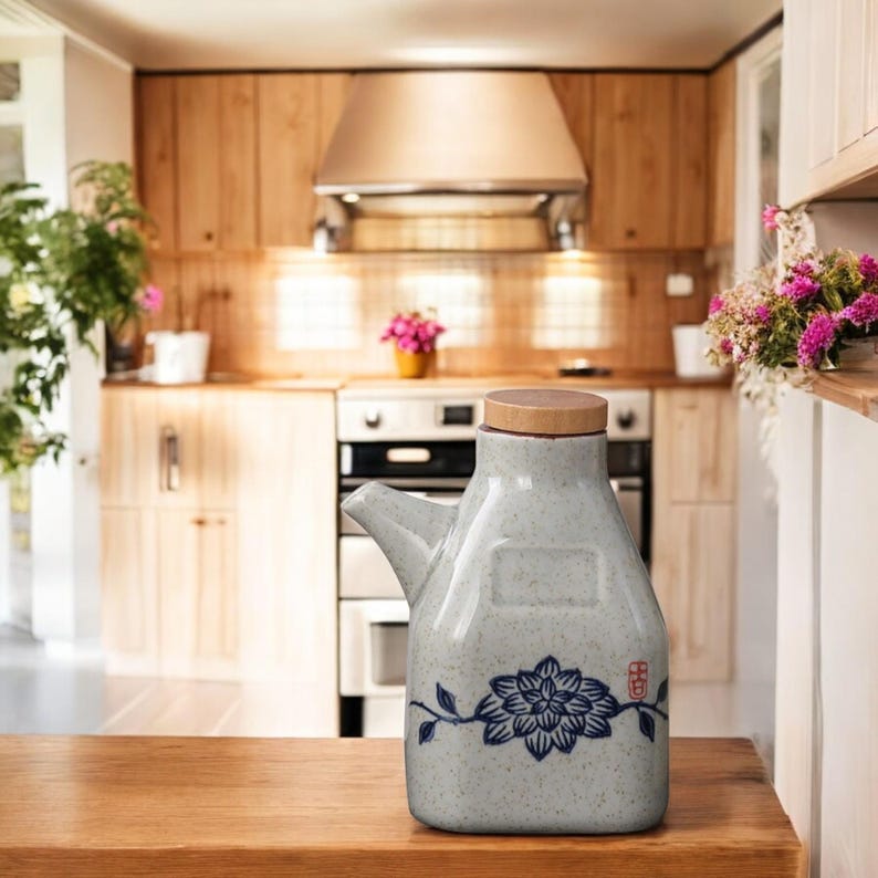 Modern Japanese Ceramic Sauce Dispenser Elegant Soy, Ponzu, Vinegar ...