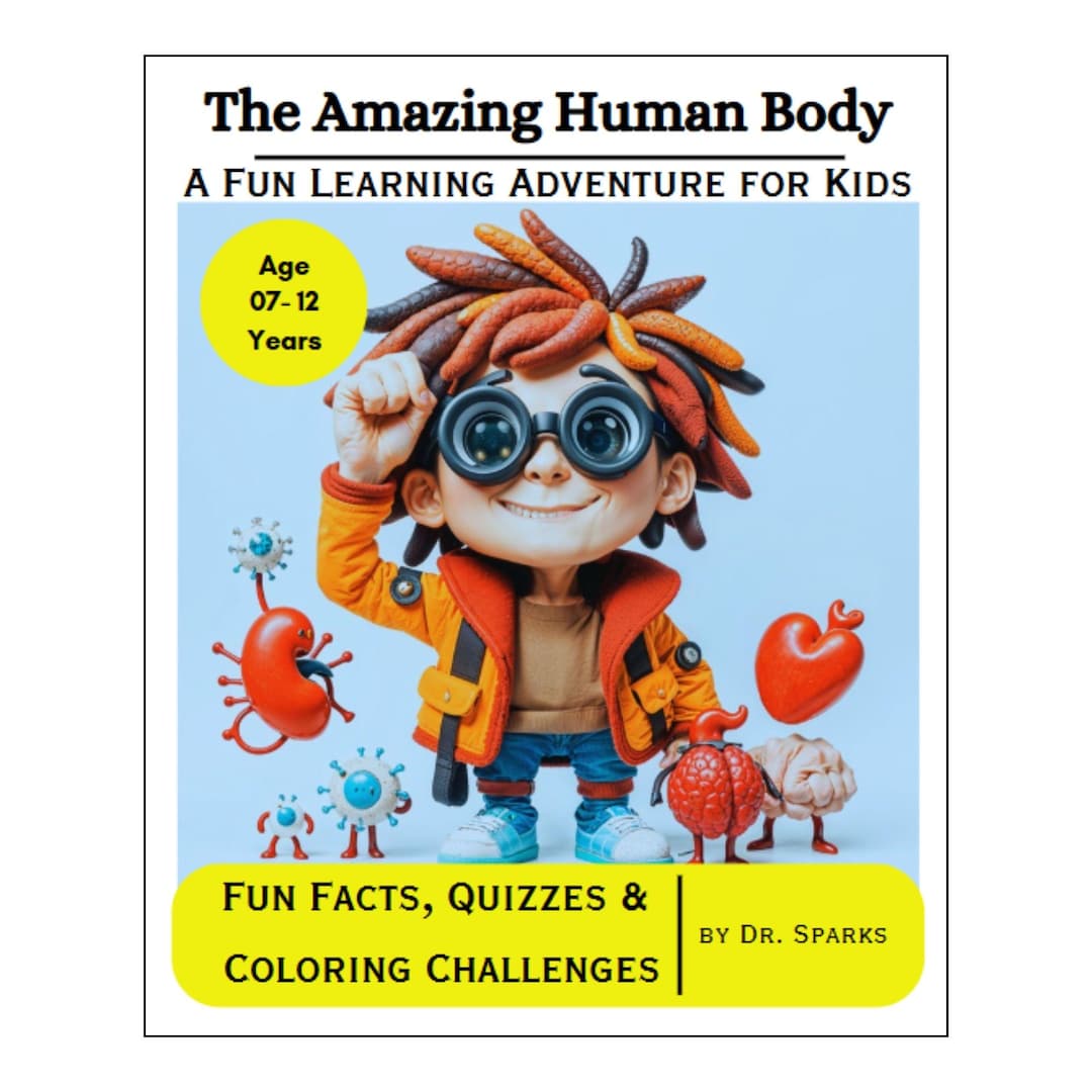 Kids Human Anatomy Learning and Coloring Book - the Amazing Human Body ...