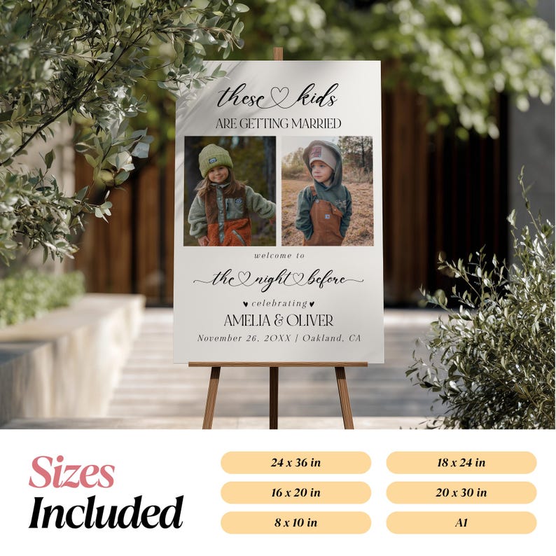 These Kids Are Getting Married Sign, Rehearsal Dinner Welcome Sign, the ...