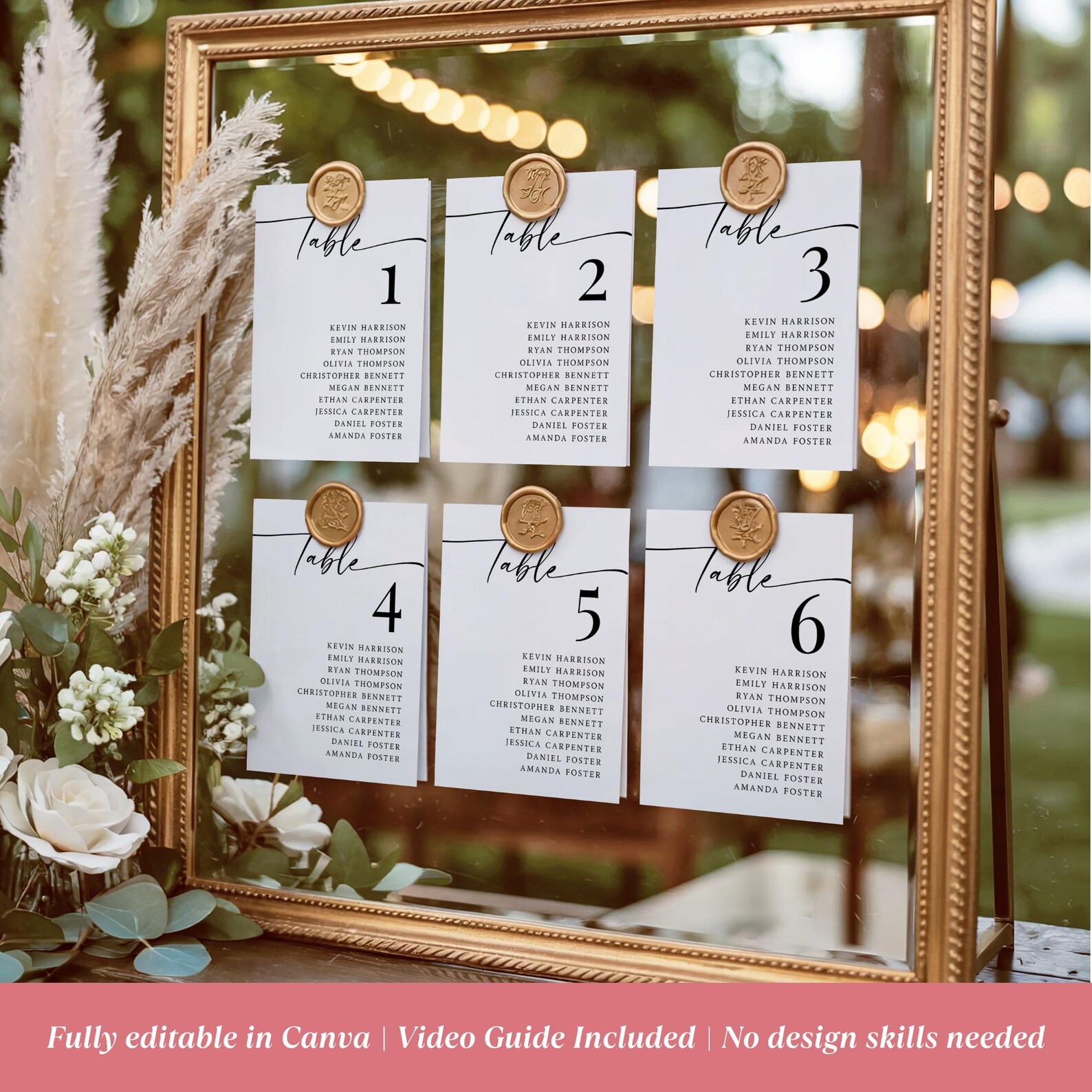 Table Seating Chart Cards, Wedding Seating Chart Template, Wedding ...