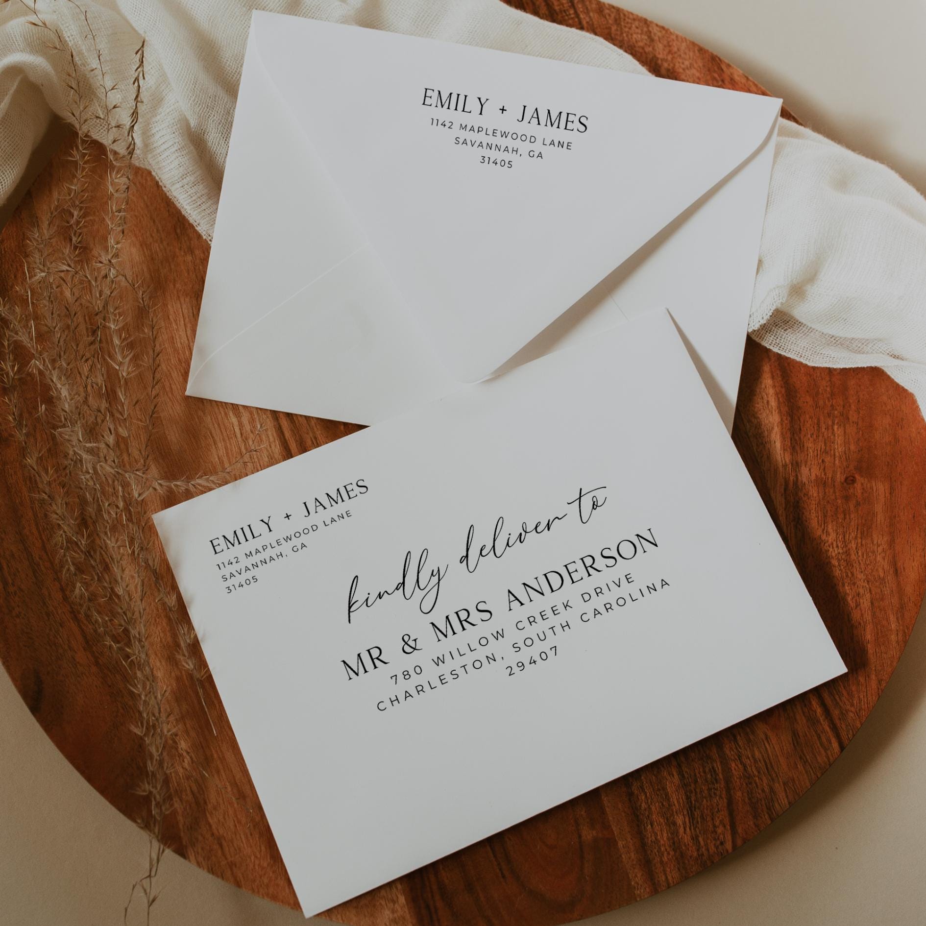 A7 Envelope Addressing Template, Wedding Envelope Address Template for ...