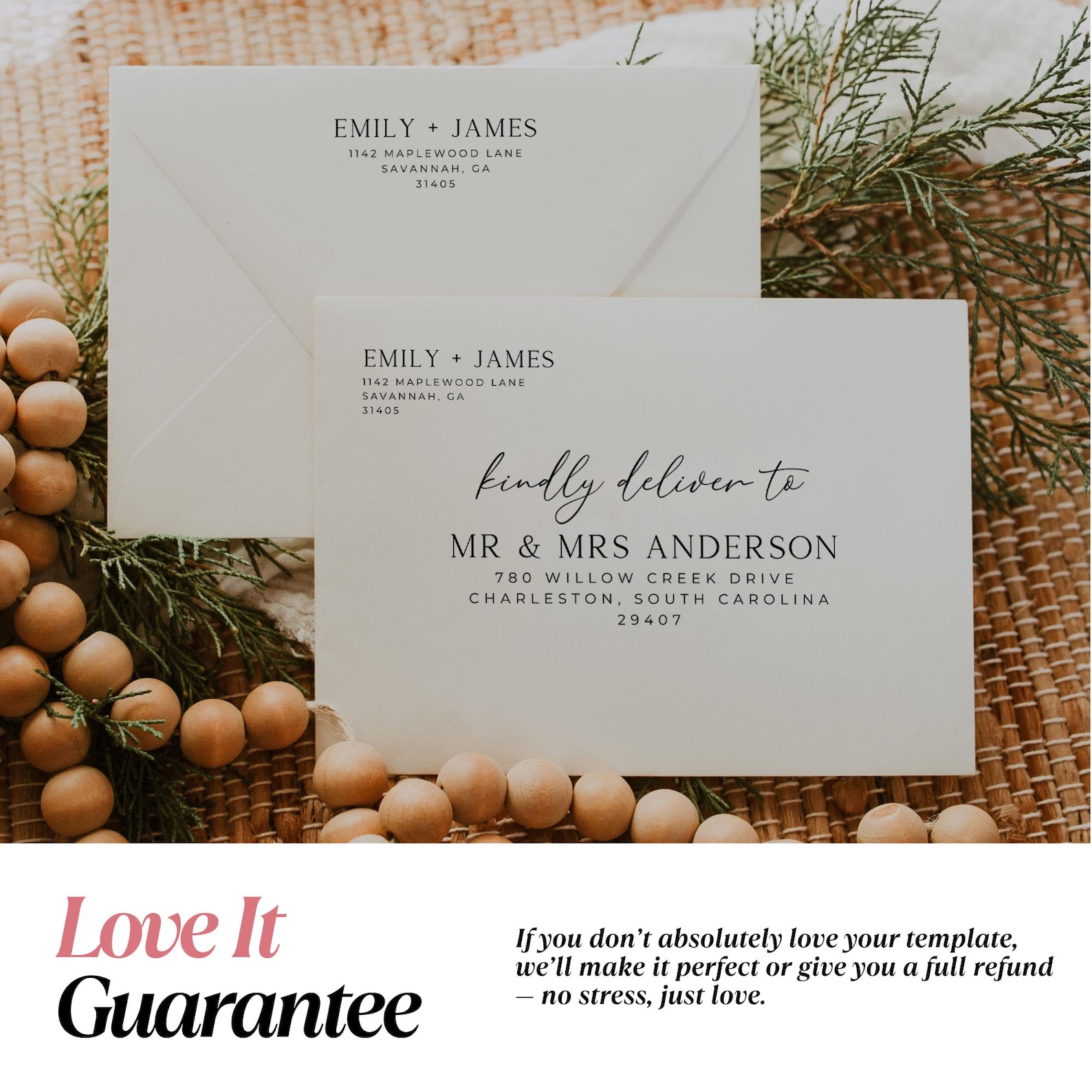 A7 Envelope Addressing Template, Wedding Envelope Address Template for ...