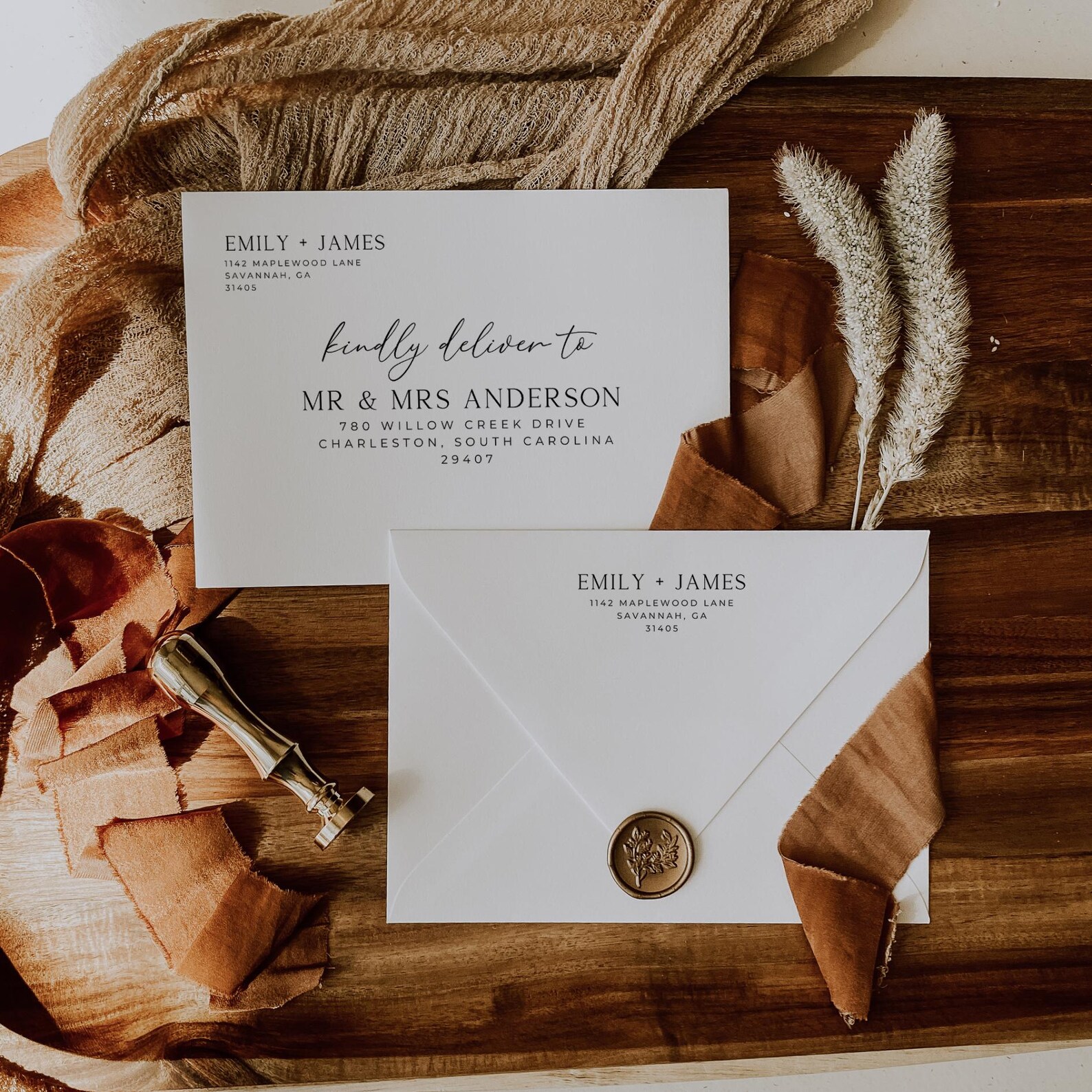 A7 Envelope Addressing Template, Wedding Envelope Address Template for ...