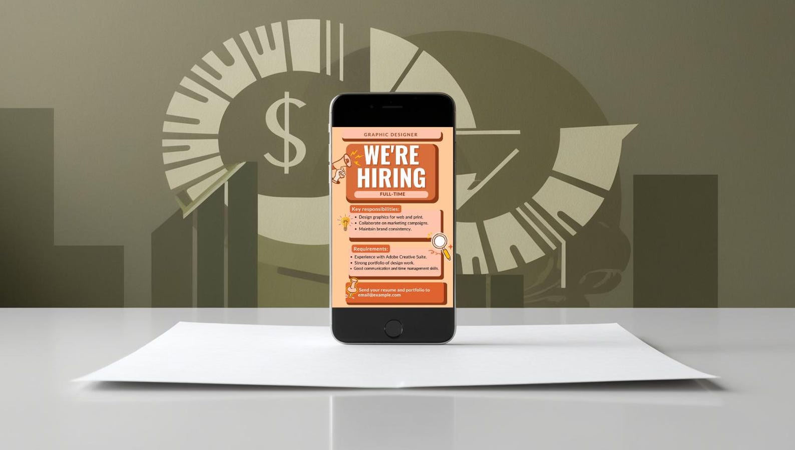 Customizable Job Hiring Poster Template | Editable Recruitment Flyer ...