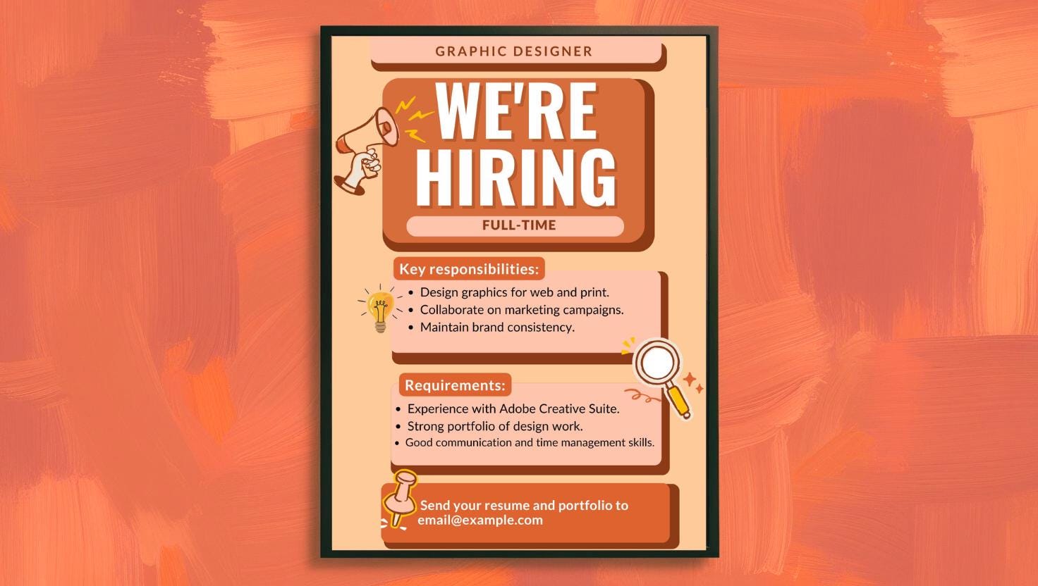 Customizable Job Hiring Poster Template | Editable Recruitment Flyer ...