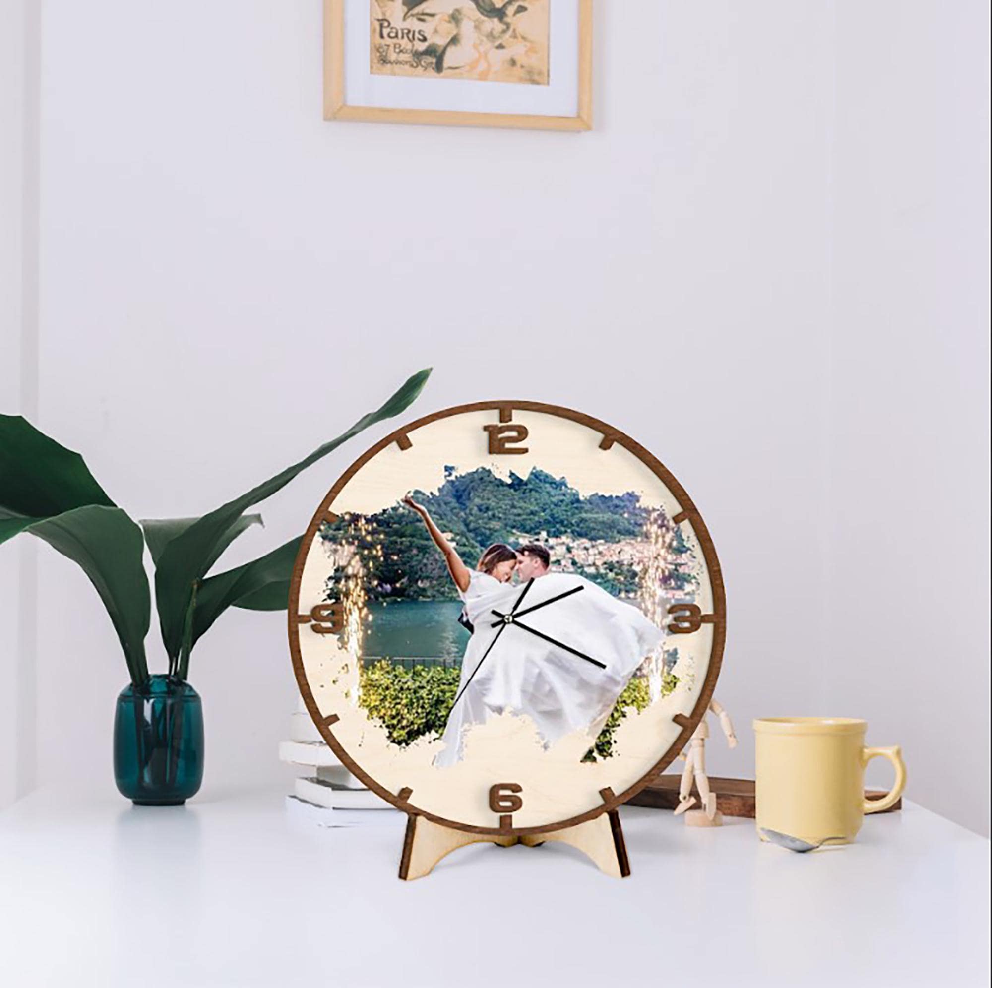 Personalized Photo Clock for Wall or Desk, Perfect Gift for Family and ...