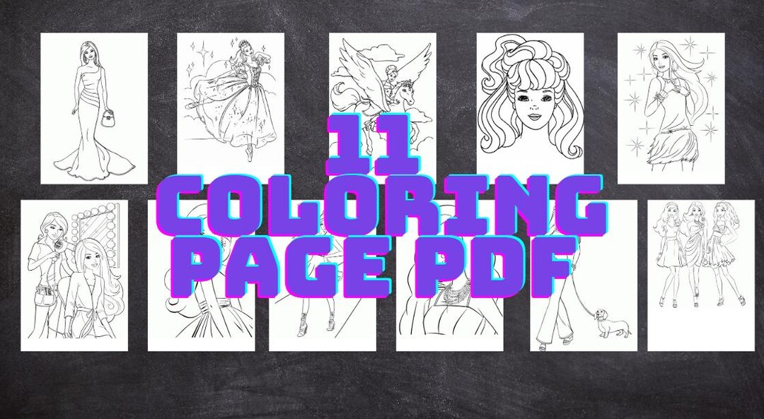 Barbie-inspired Coloring Pages for Kids Fun Creative Printable Designs ...
