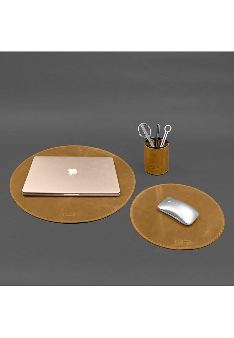 Custom Leather Desk Mat / Leather Desk Mouse Pad / Monogrammed Leather ...