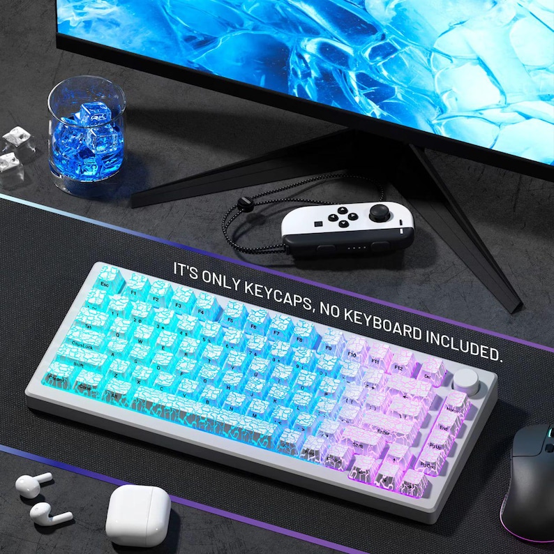 Shine Bright Clear Keycap Set - Transform Your Keyboard Into a Work of ...