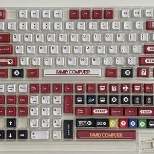 Custom PBT Keycap Set - Famicom Theme, 131 Game Key Caps, Artisan ...