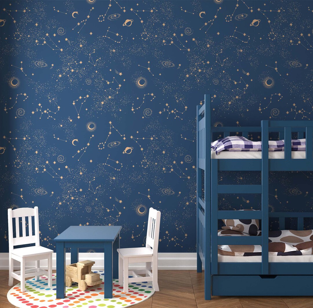 Star Cluster Wallpaper, Kids Wallpaper Peel and Stick Mural, Nursery ...