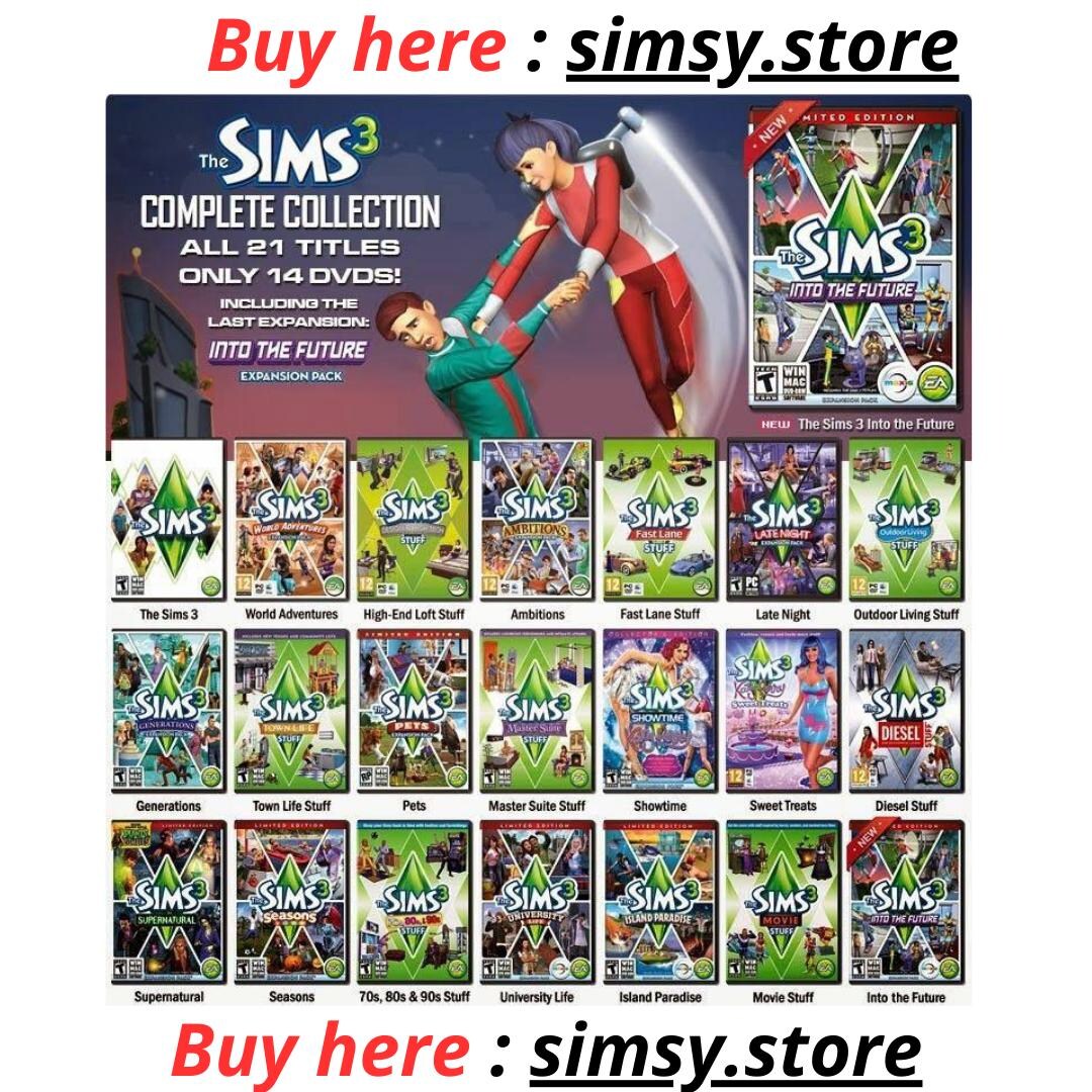 The Sims 3 Complete Collection Complete Expansion Pack Digital Download ...